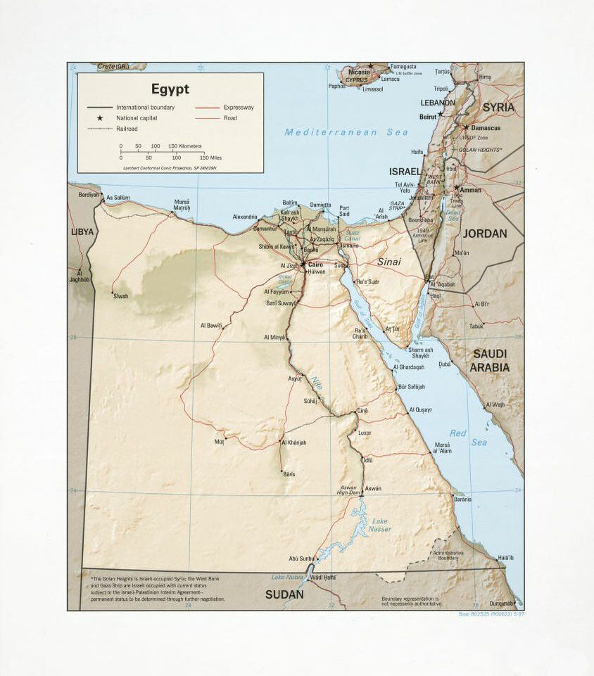 Map of Egypt Framed Push Pin Travel Map – Art Oyster LLC