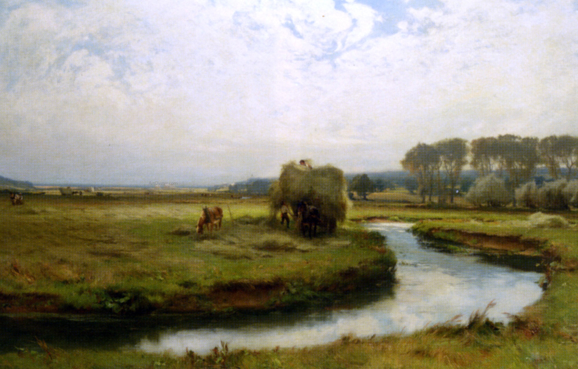 David Farquharson Haymaking - Seaton Marsh - Devon Oil Painting – Art ...