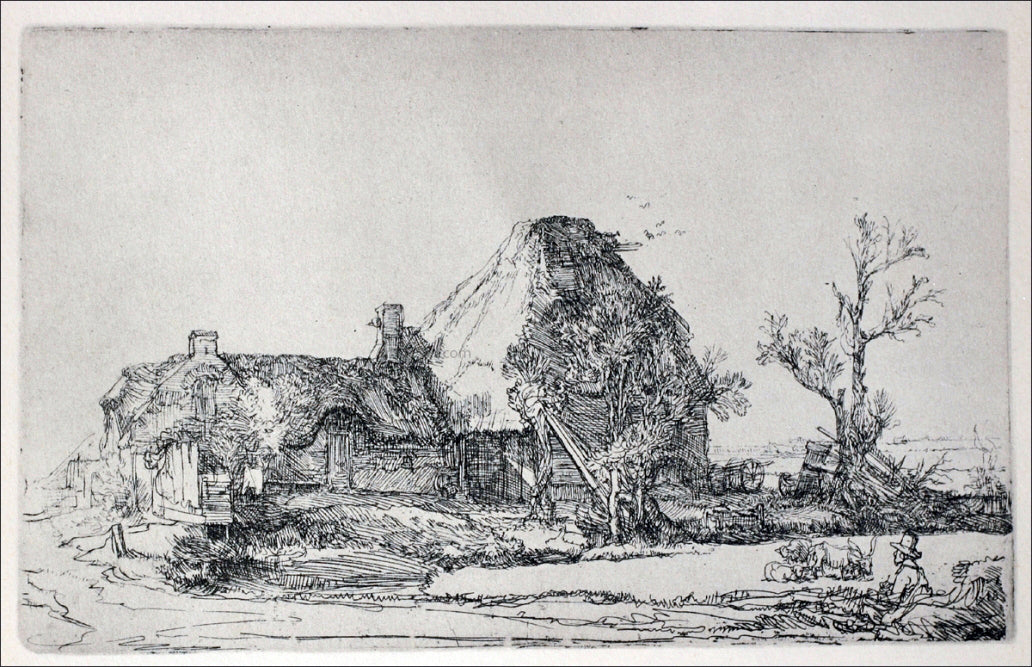 Rembrandt Van Rijn The Landscape with a Man Sketching a Scene Oil ...
