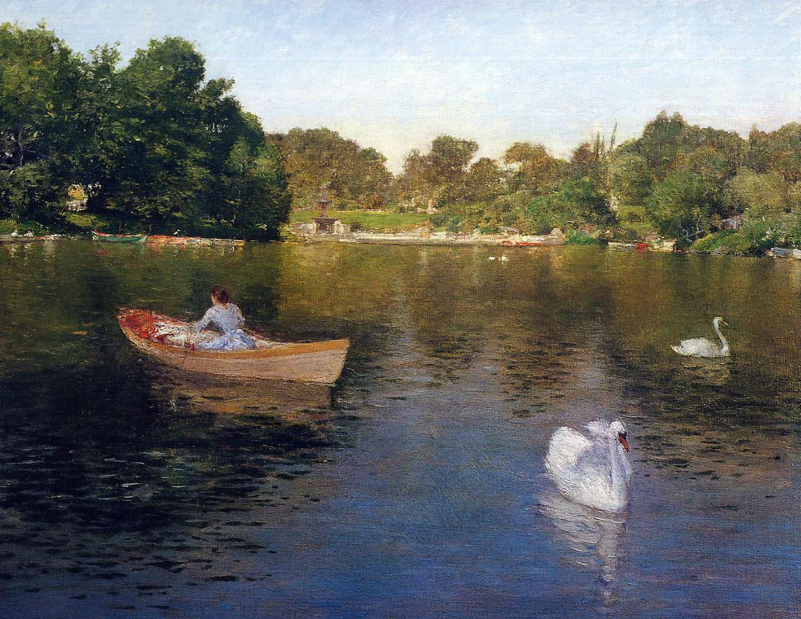 William Merritt Chase On the Lake, Central Park Oil Painting – Art ...