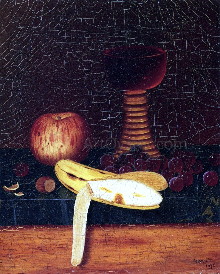 William Michael Harnett Still Life with Goblet, Fruit and Nuts Oil ...