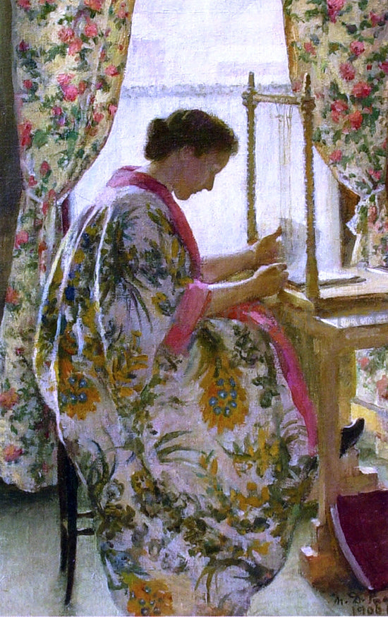 Marie Danforth Page The Book Binder Oil Painting – Art Oyster LLC
